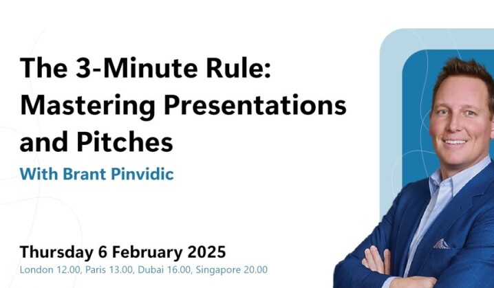 Alumni webinar: The 3-Minute Rule: Mastering Presentations and Pitches ...