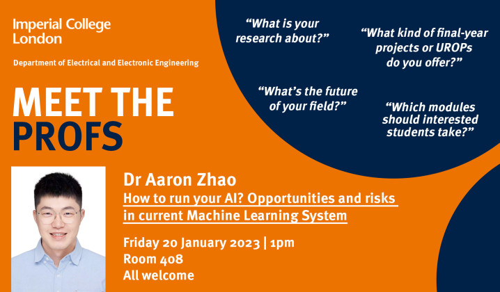 EEE’s Meet the Profs – Dr Aaron Zhao | Events | Imperial College London