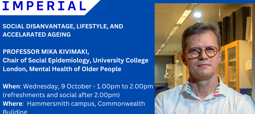 MRC Centre in Environment and Health Seminars – Professor Mika Kivimaki ...