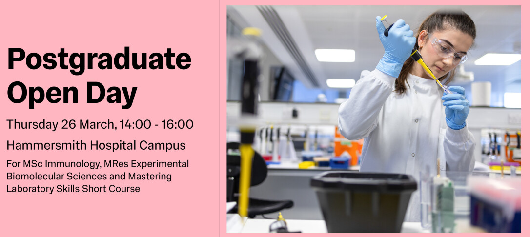 Postgraduate Open Day – MSc Immunology, MRes Experimental Biomolecular ...