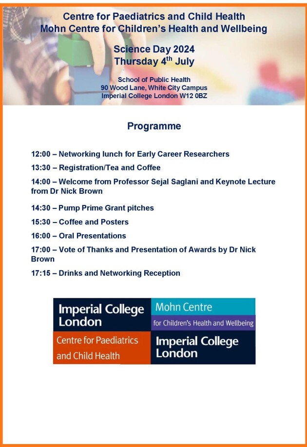 PaeCH and Mohn Centre Science Day 2024 | Events | Imperial College London