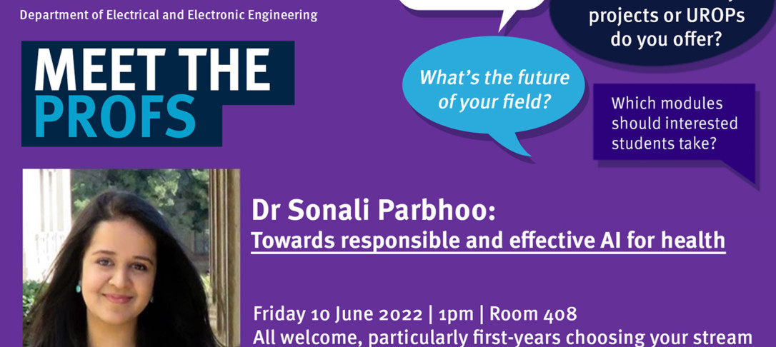 EEE’s Meet the Profs: Dr Sonali Parbhoo | Events | Imperial College London