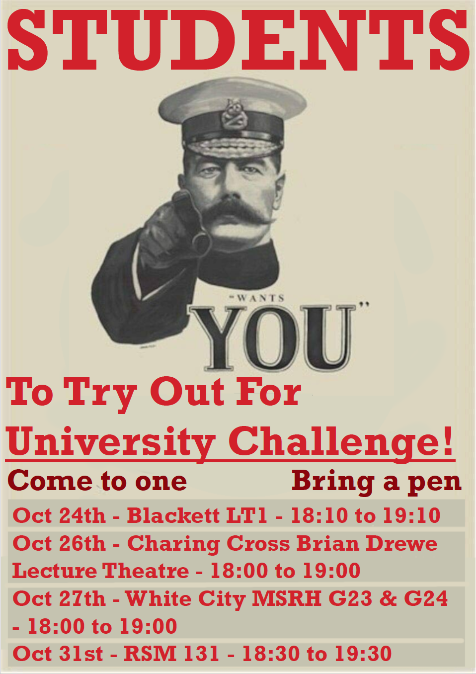 How to build a University Challenge team