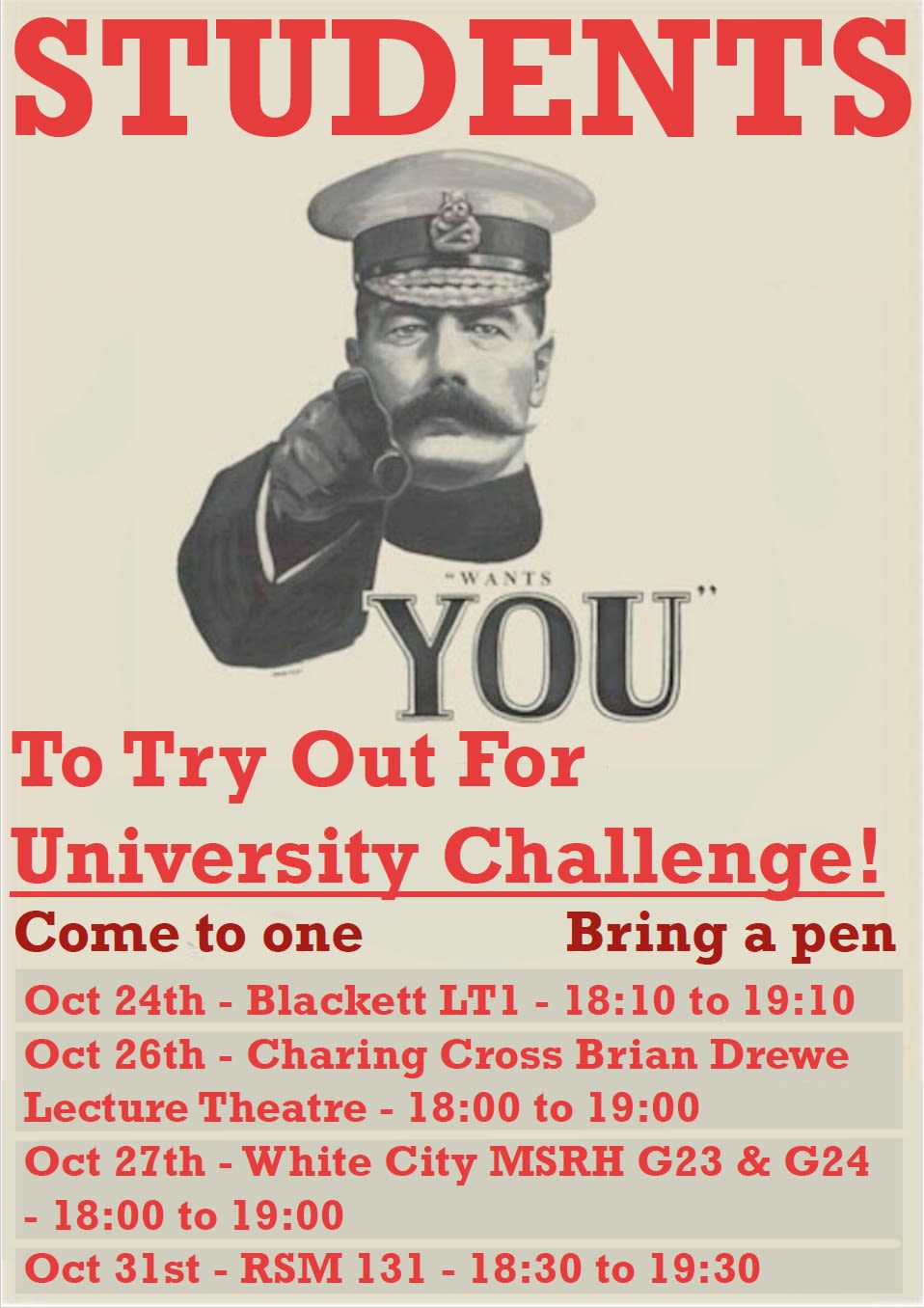 How to build a University Challenge team